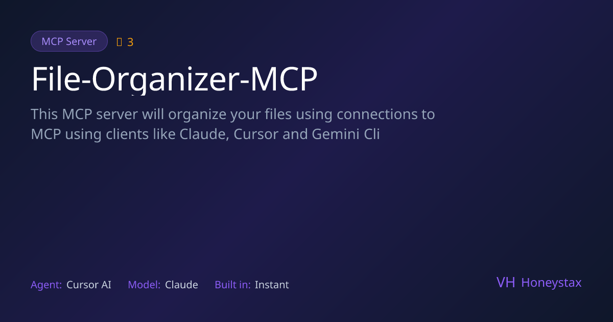 File-Organizer-MCP — worth testing on Honeystax
